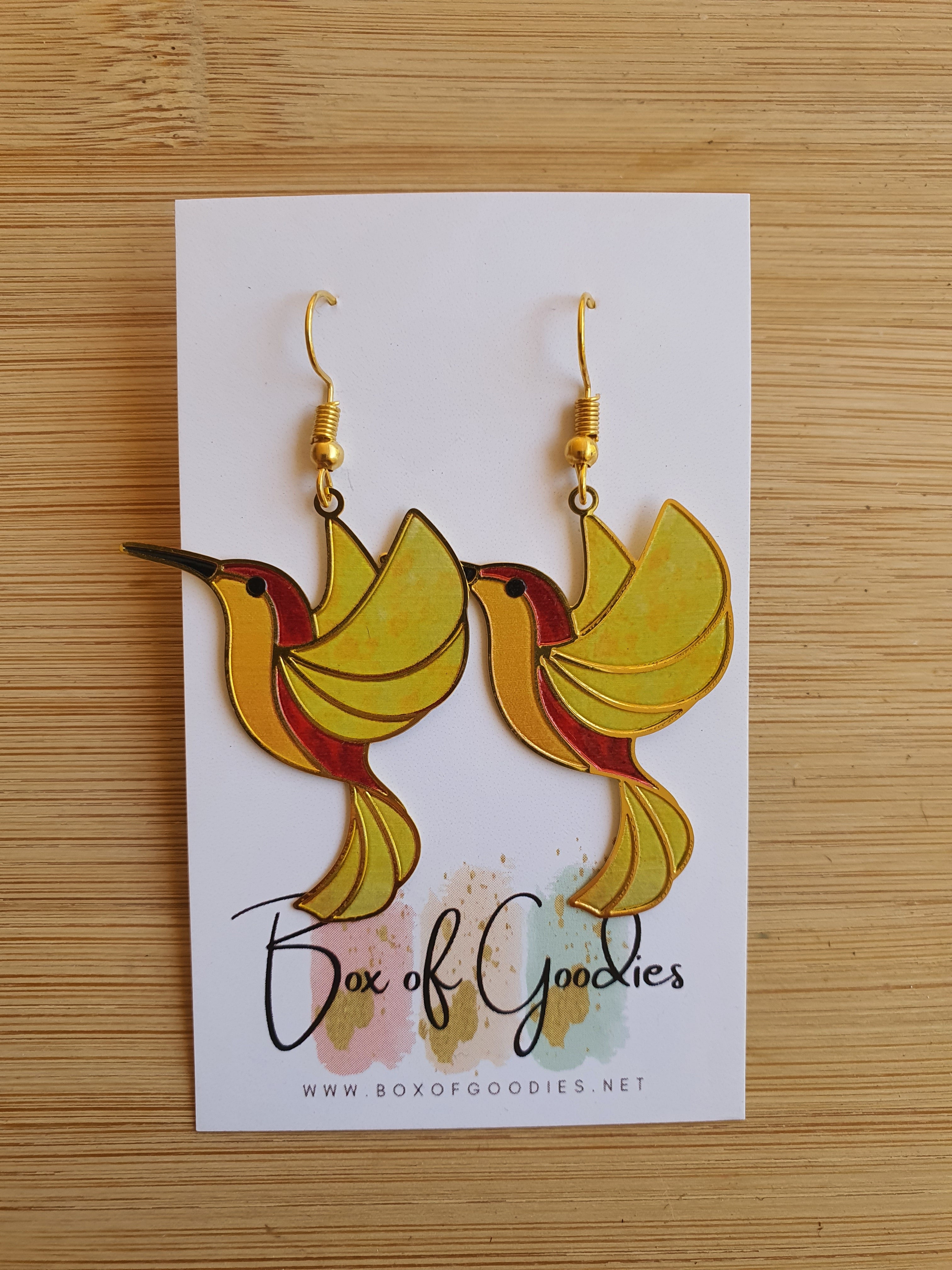 Red and Gold birds – Box of Goodies Giftshop